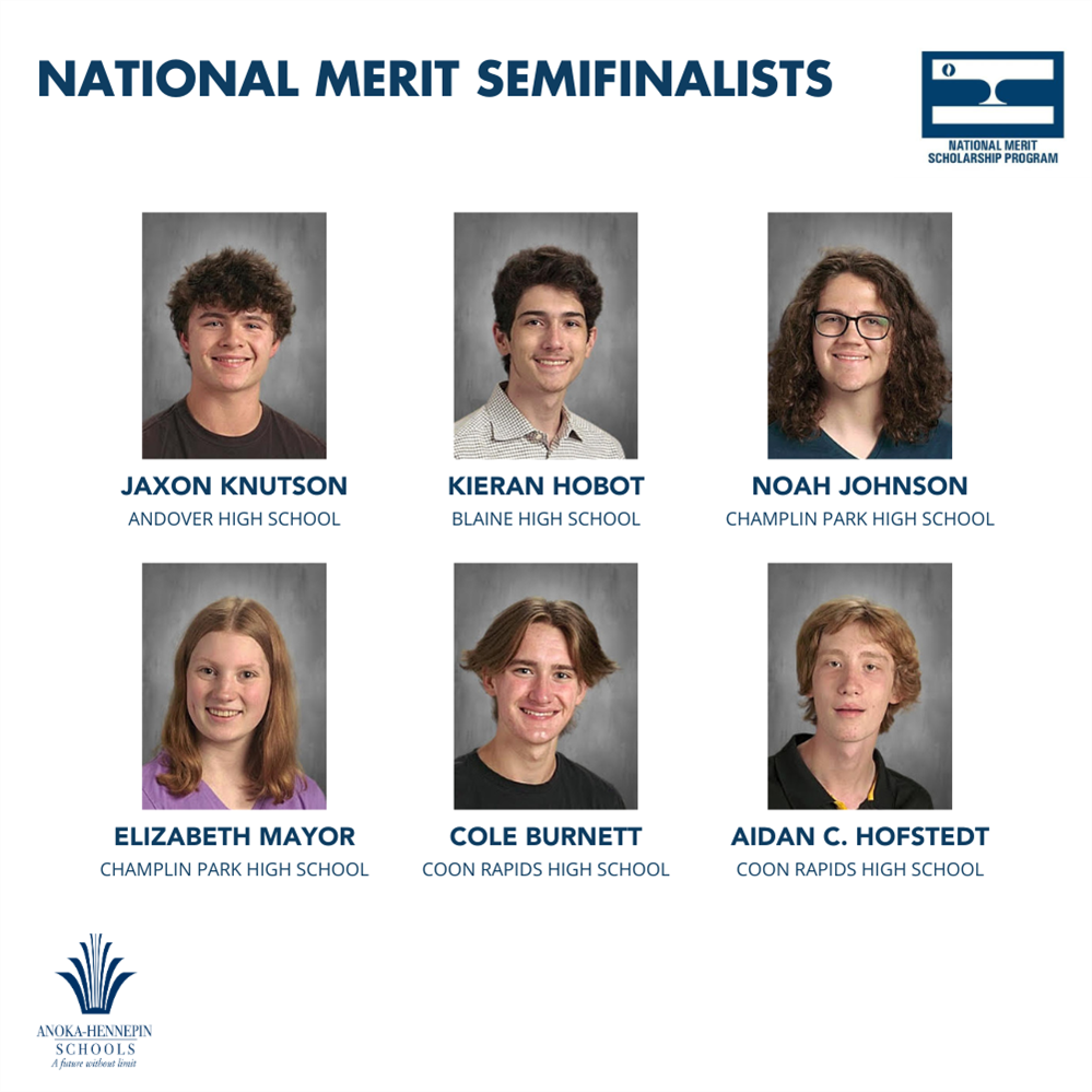 Six district seniors named National Merit Scholarship semifinalists